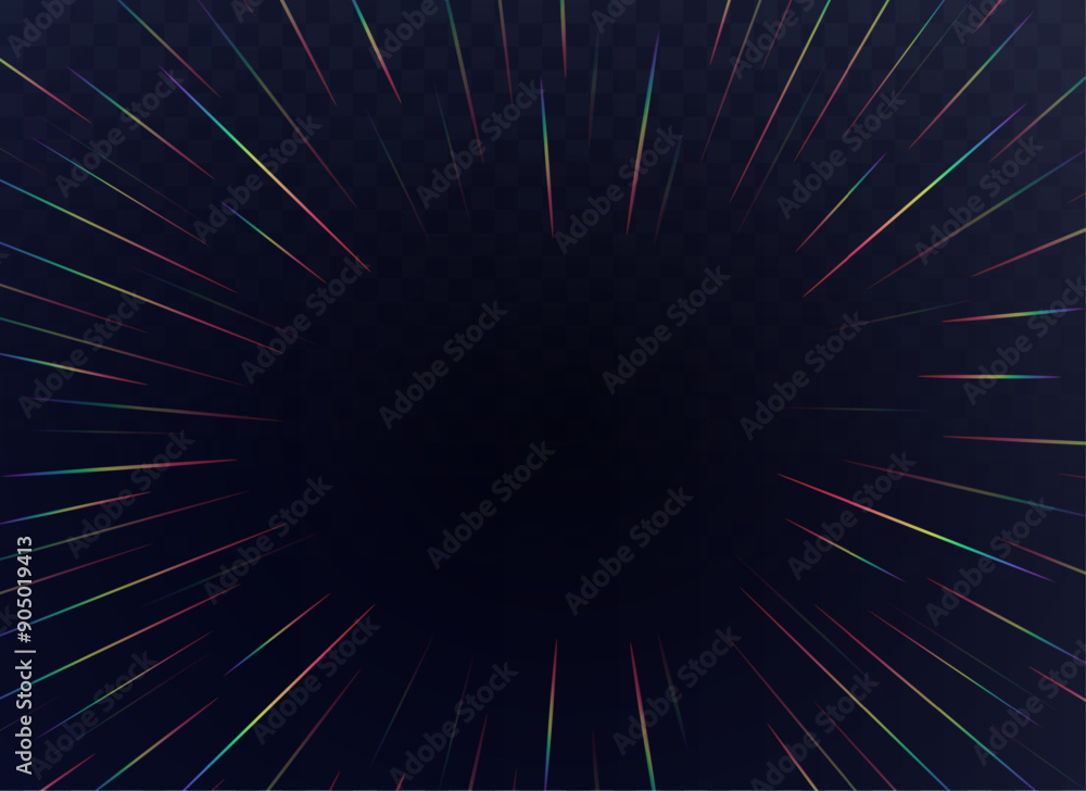 Background with the effect of rainbow rays halo, reflection of ...