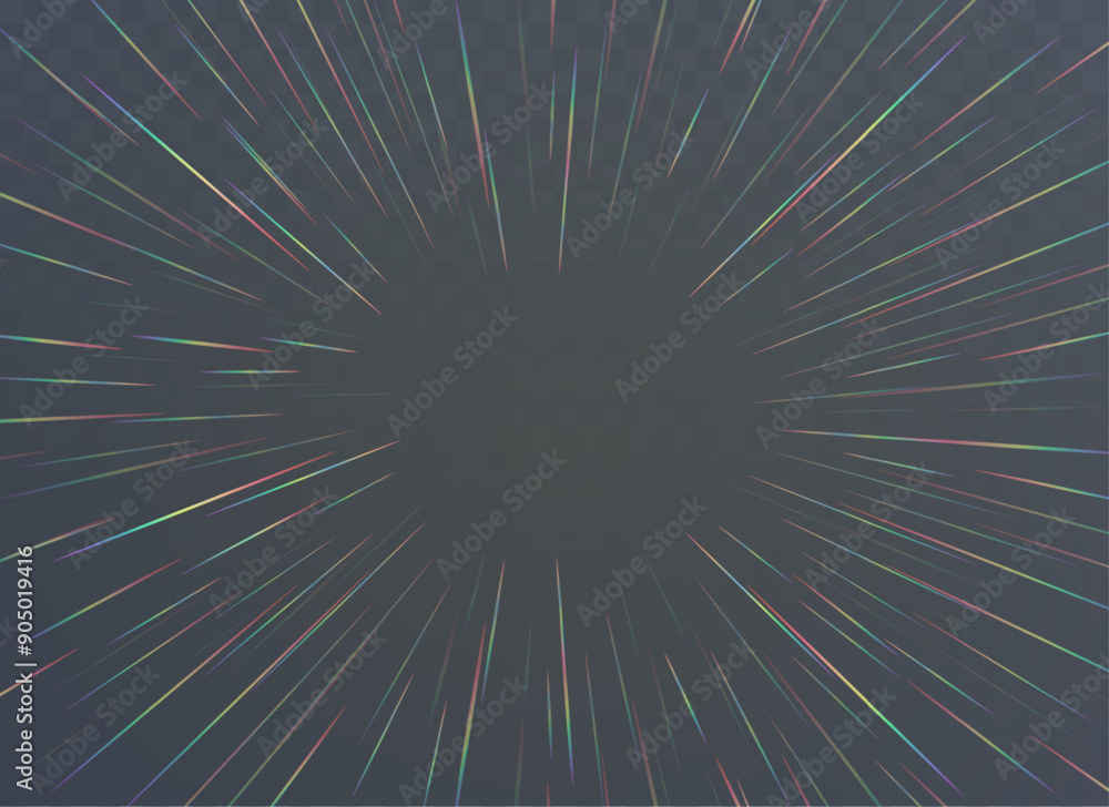 Background with the effect of rainbow rays halo, reflection of ...