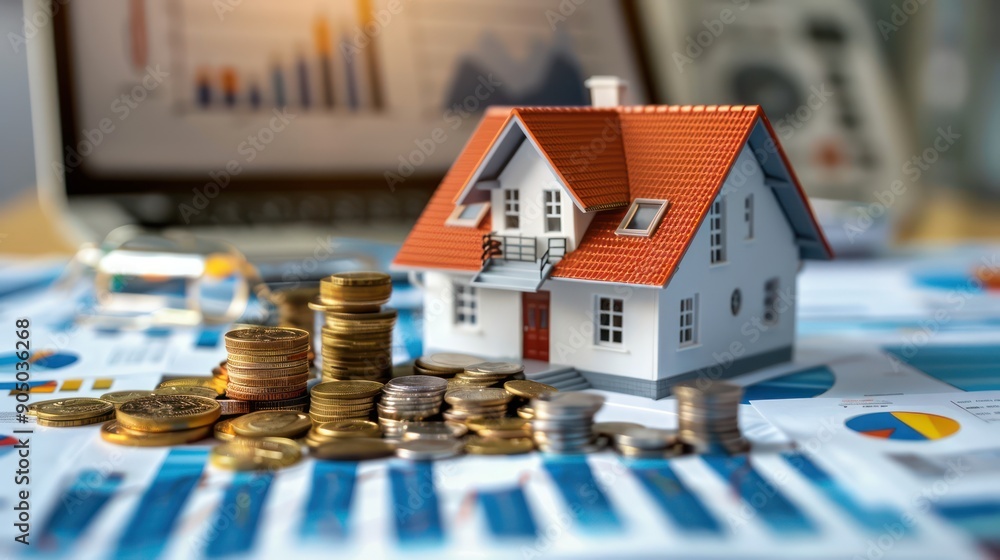 Foto de Online platform showing comparison charts for different real ...