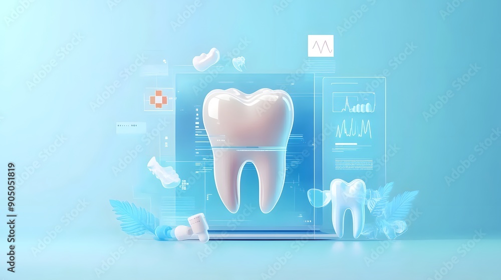 tooth health care. Diagnose disease with technology artificial ...