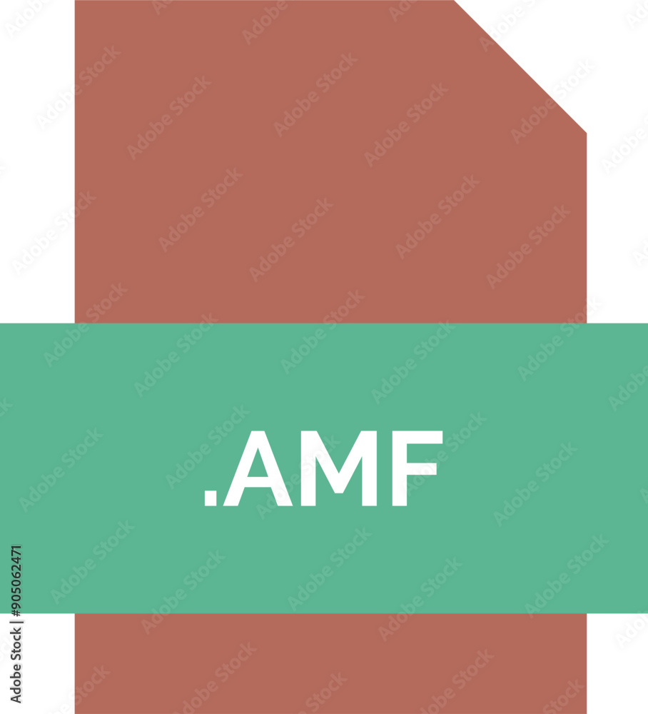 AMF File extension Icon Fill Crisp corners with symbol Stock Vector ...