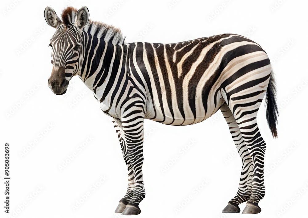 Digitally rendered illustration of a zebra, rendered in a polygonal ...