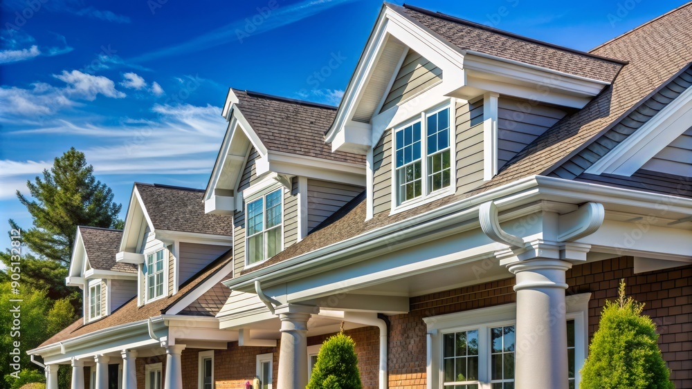 Elegant American single-family homes in a upscale neighborhood boast ...