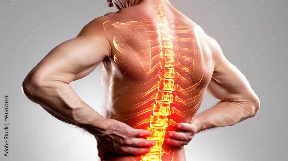 Person experiencing back pain, representing the common issue of chronic ...