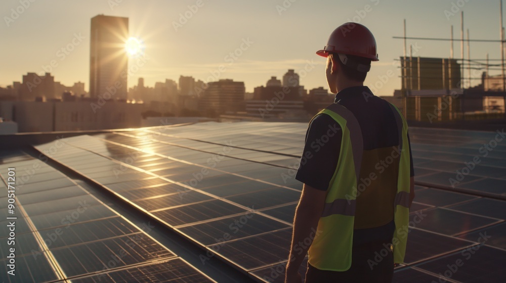 Solar panels being installed on a rooftop, showcasing the shift towards ...