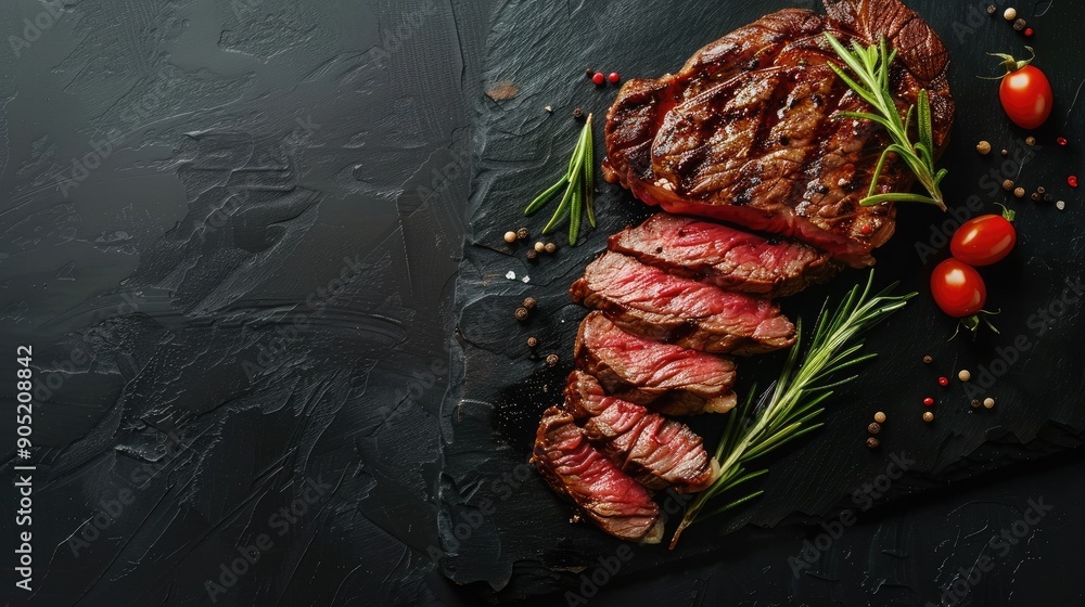 Medium rare Ribeye steak or beef steak Dry Aged Barbecue Ribeye Steak ...