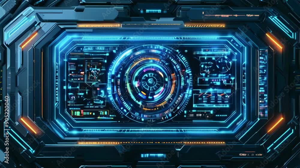 Frame Interface Concept Design. HUD concept design of frame with ...