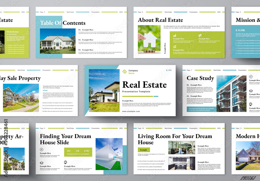 Real Estate Presentation Template Stock Template | Adobe Stock