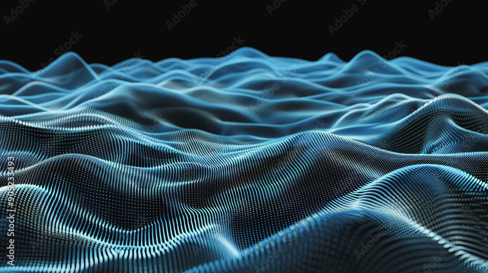 Abstract digital background electromagnetic wave background Innovation ...
