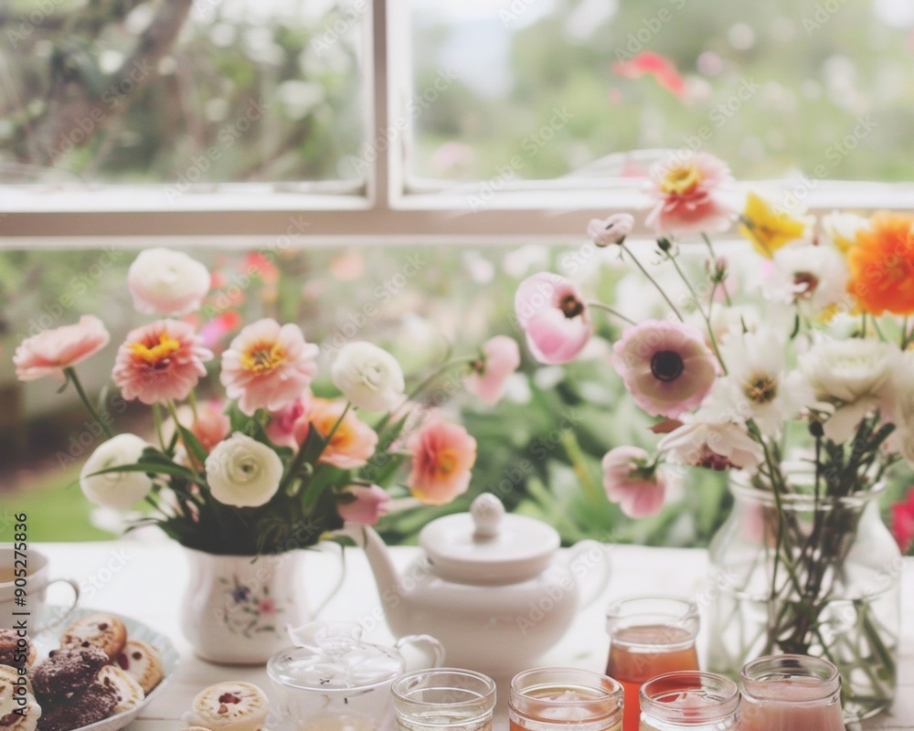 Elegant Afternoon Tea Table for Women of All Ages Aesthetic Scene in ...