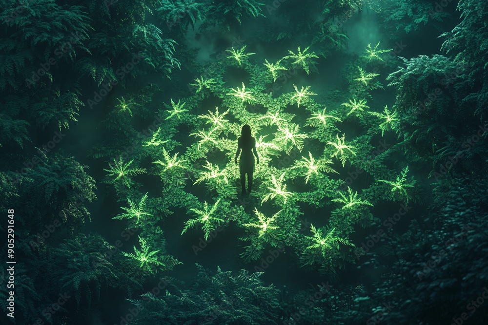Emerald labyrinth of consciousness woman at the center of natures maze ...