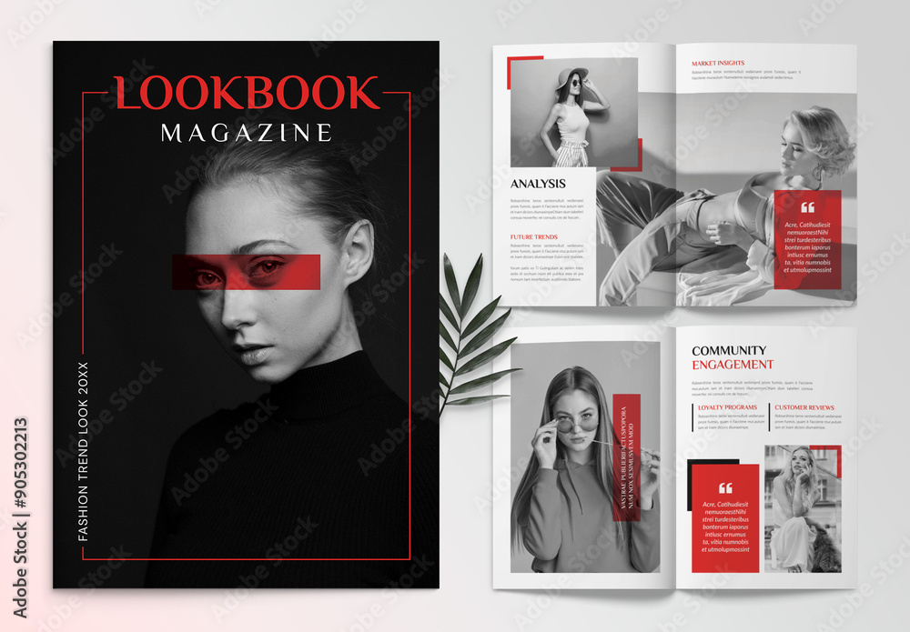 Lookbook Magazine Layout Stock Template | Adobe Stock