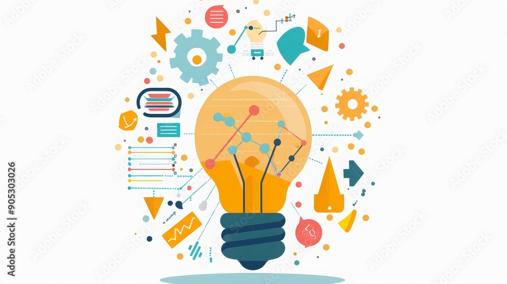 light bulb graph clip art , innovative idea clip art , marketing ...