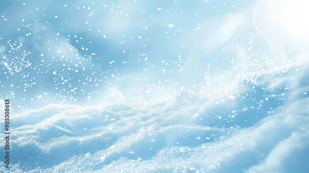A snowy abstract background with a soft gradient, transitioning from ...