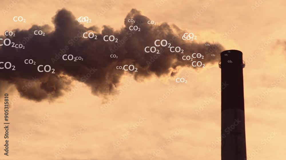 Concept of CO2 emission reduction, environment, global warming ...