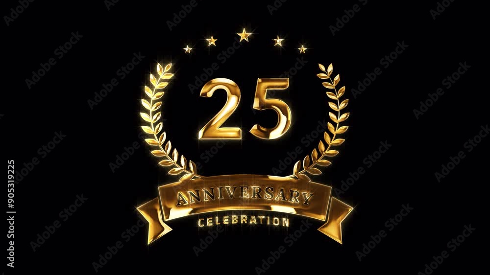 25th Anniversary Celebration. Happy 25 Years Anniversary Animation in ...