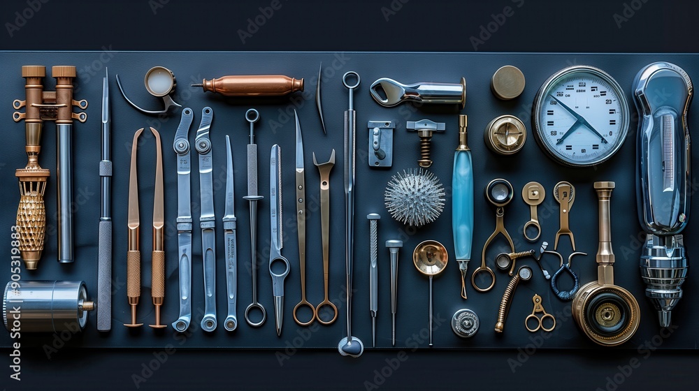 Vintage Medical Instruments Collection. Array of vintage medical ...