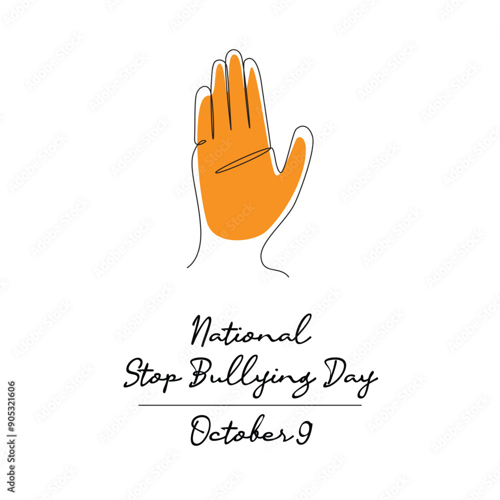 line art of National Stop Bullying Day good for National Stop Bullying ...