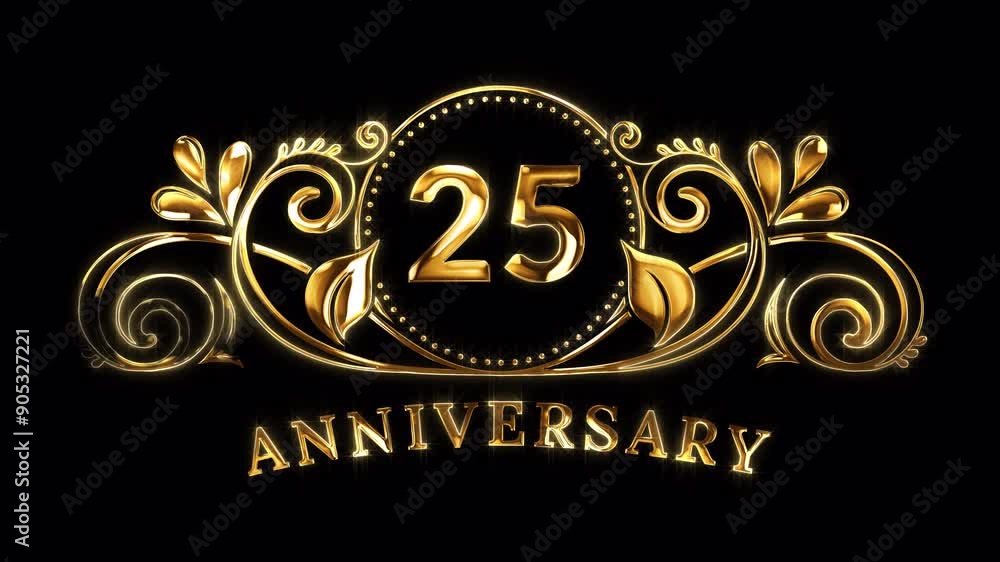 25th Anniversary Celebration. Happy 25 Years Anniversary Animation in ...