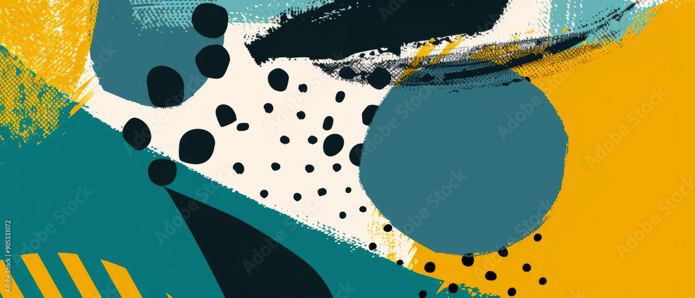 Vibrant Creative Abstract Banner with Dynamic Shapes and Bold Colors ...