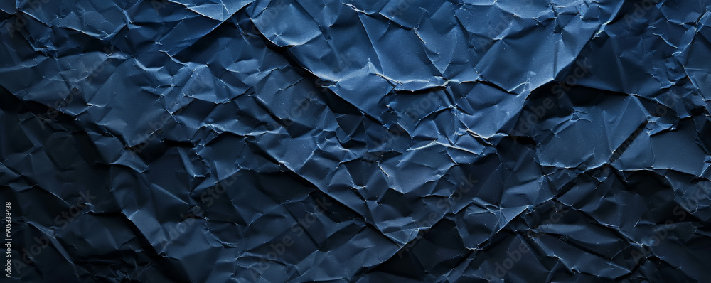 Dark navy blue background with a crumpled paper texture, adding depth ...
