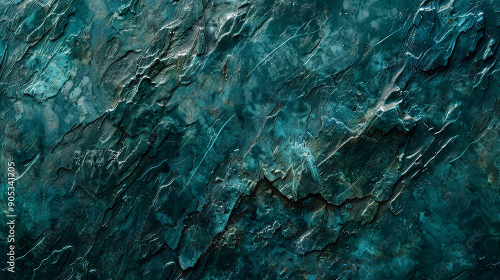 A detailed close-up of a teal stone texture background. The texture ...