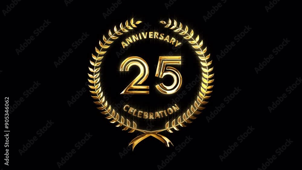 25th Anniversary Celebration. Happy 25 Years Anniversary Animation in ...
