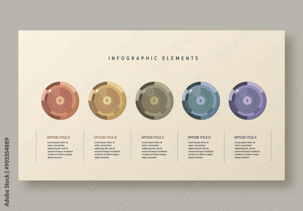 5 Step Workflow Infographic Stock Template | Adobe Stock