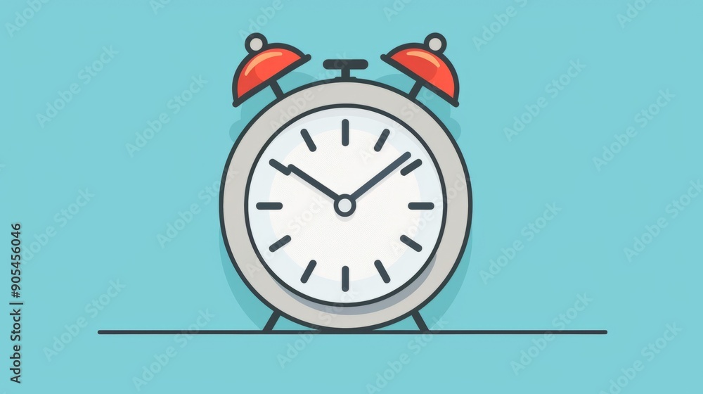 Time management concept with alarm clock. Visual representation of time ...