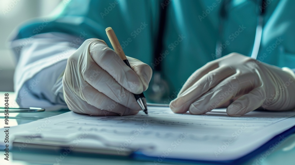 A high-resolution medical documentation photo showing a surgeon ...