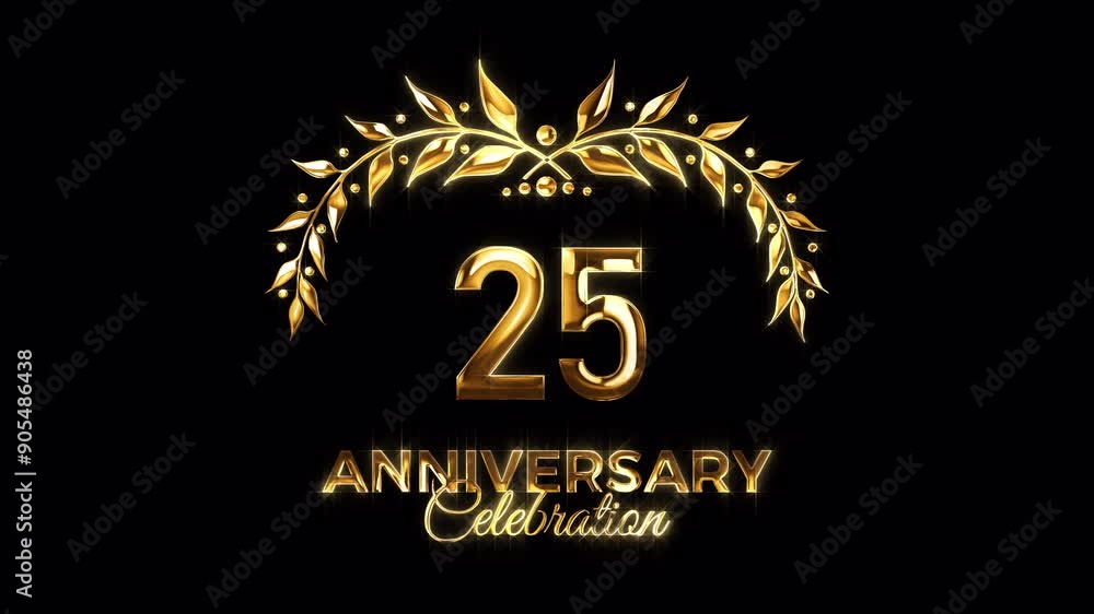 25th Anniversary Celebration. Happy 25 Years Anniversary Animation in ...