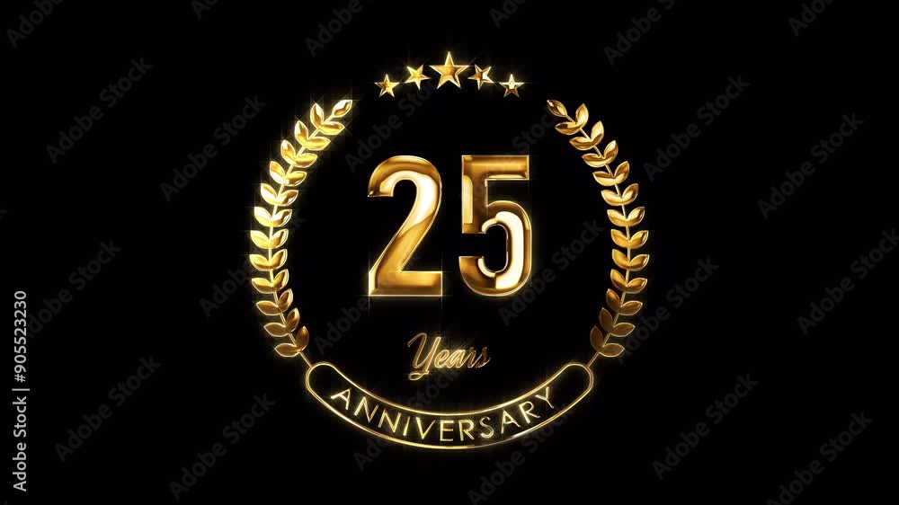 25th Anniversary Celebration. Happy 25 Years Anniversary Animation in ...