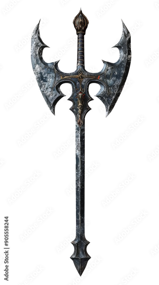 A halberd, one of the types of melee weapons, transparent background ...