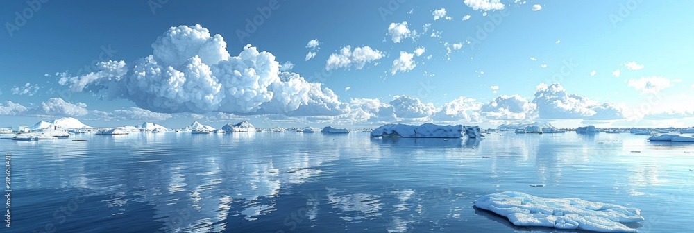 Melting Ice Caps in the Arctic Ocean Environment, a Stark Depiction of ...