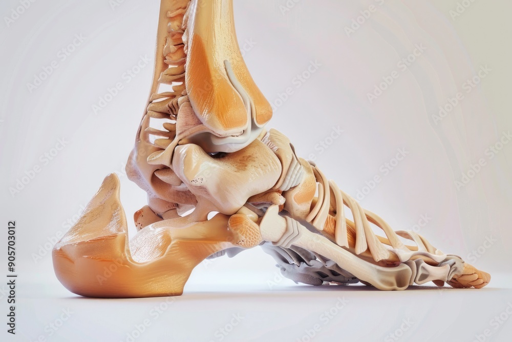 Ankle Ligament. Three-dimensional Illustration of Human Anatomy in the ...
