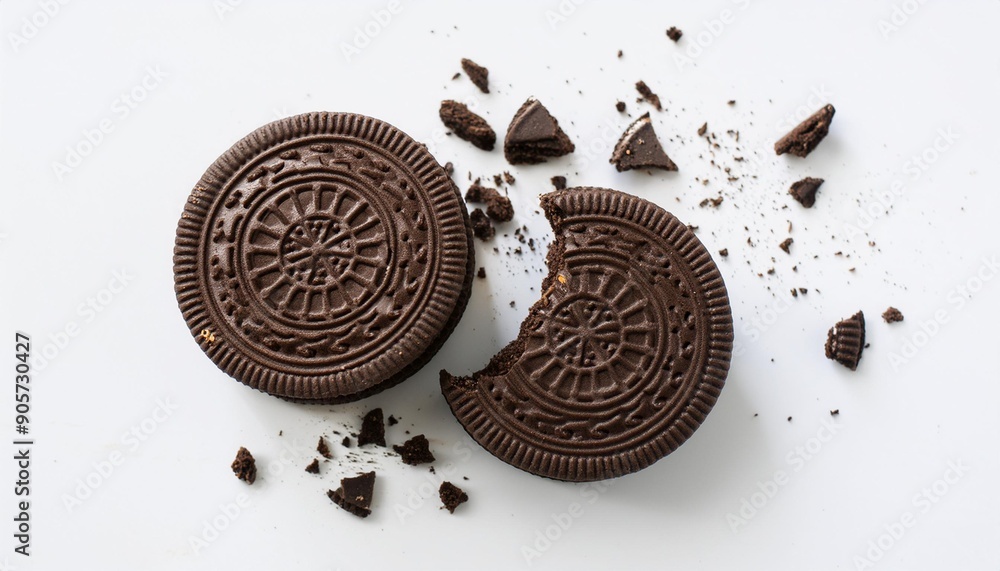 rostov on don russia february 25 2021 oreo cookies with crumbs on a ...