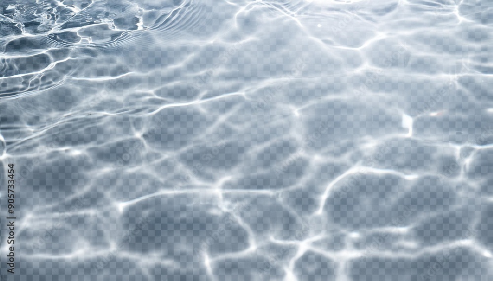 realistic water surface overlay transparent background with detailed ...