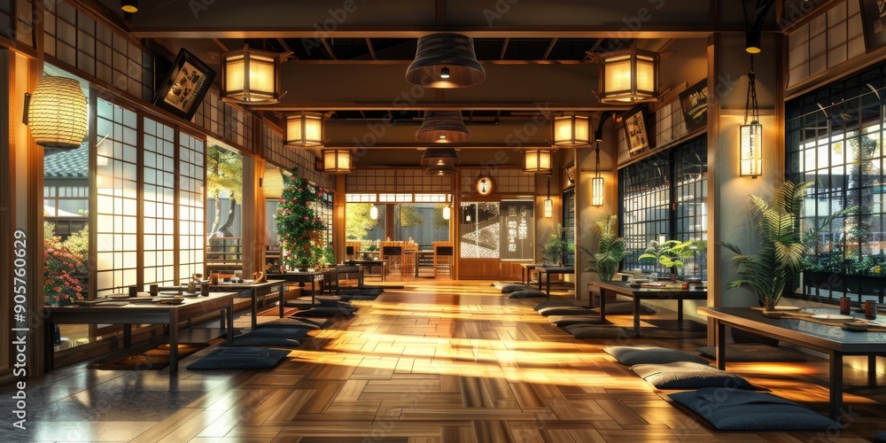 Elegant Japanese Restaurant Interior Design Reflecting Traditional ...