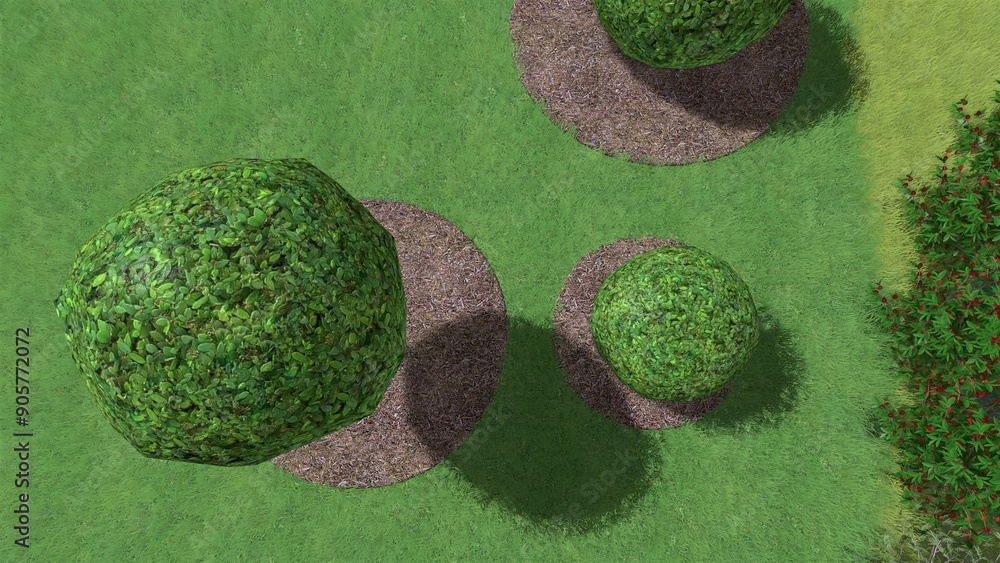 3d Image Of The Landscape Design Of The Home Territory Landscaping Of