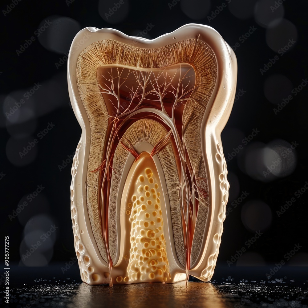 Dental development: tooth structure, nerve, a visible cartilaginous ...