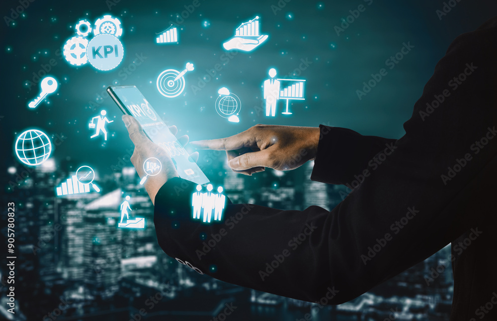 KPI Key Performance Indicator for Business Concept - Modern graphic ...