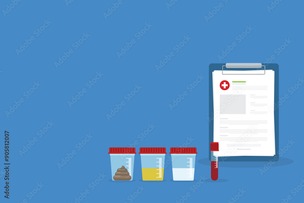 Urine, stool, sperm and blood analysis. Urine, stool, sperm and blood ...
