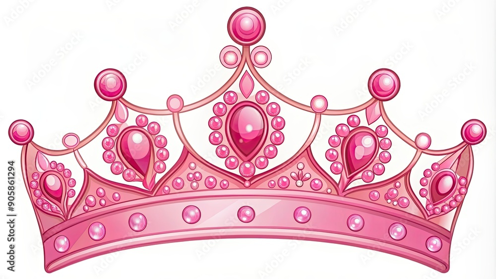 Pink princess crown clipart perfect for girly designs and invitations ...