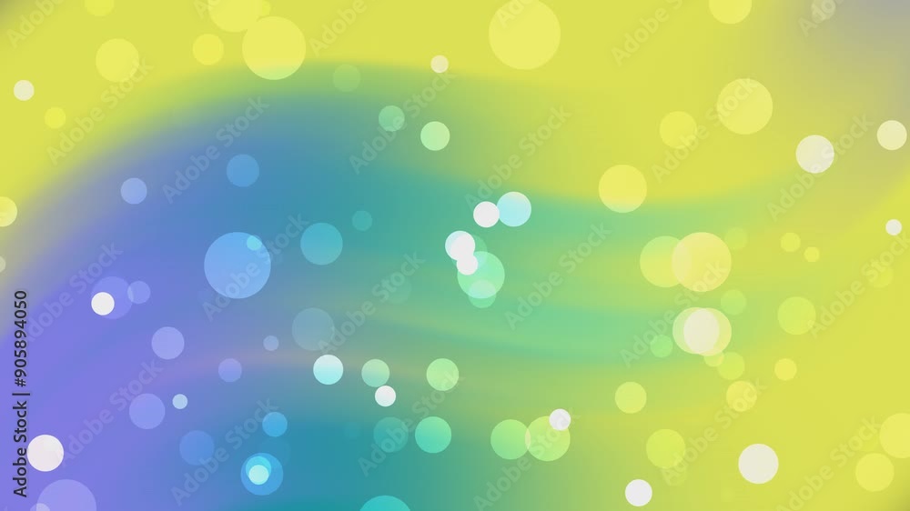 Yellow, green, and purple gradient background with white particles. 4k ...