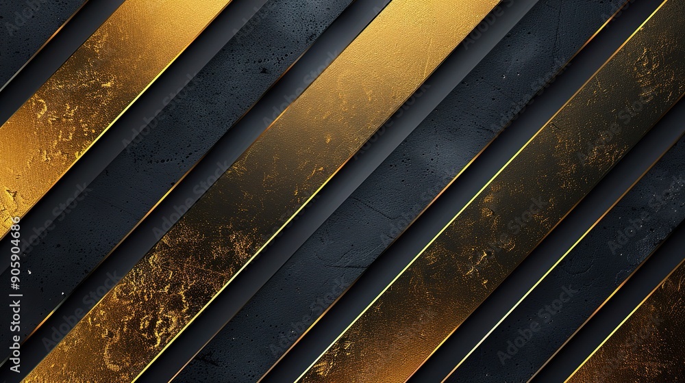 Abstract Gold and Black Diagonal Stripes: A bold and minimalist design ...