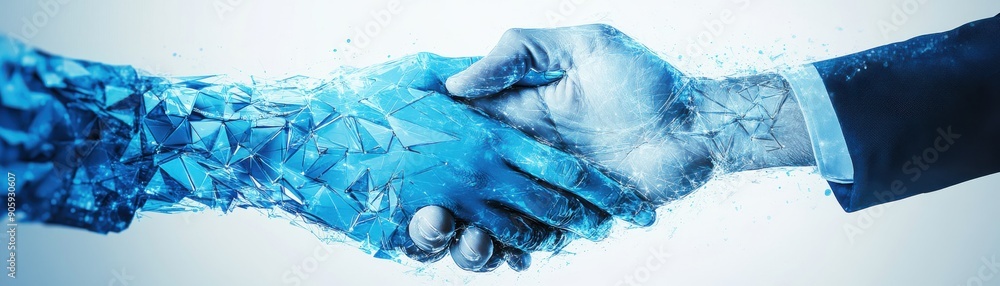 Global map with handshake overlay, representing international ...