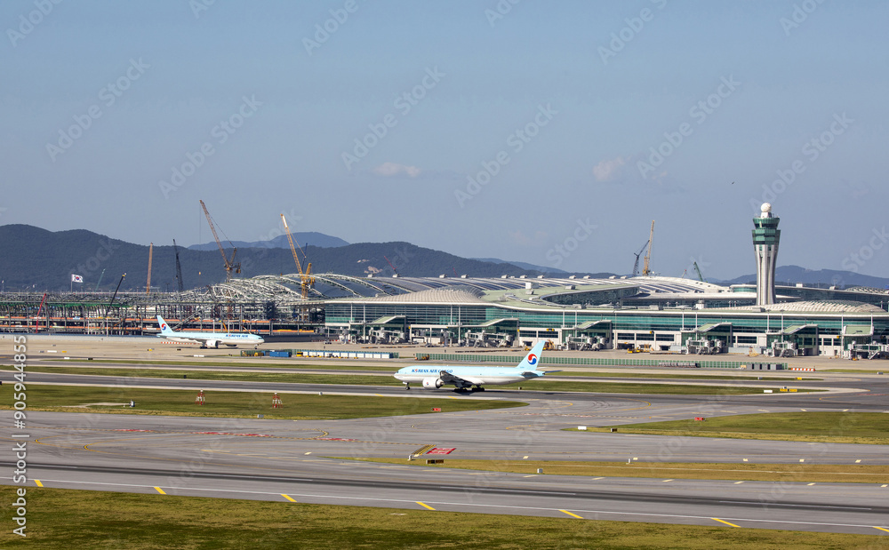 Jung-gu, Incheon, South Korea - September a 2022: High angle view of ...