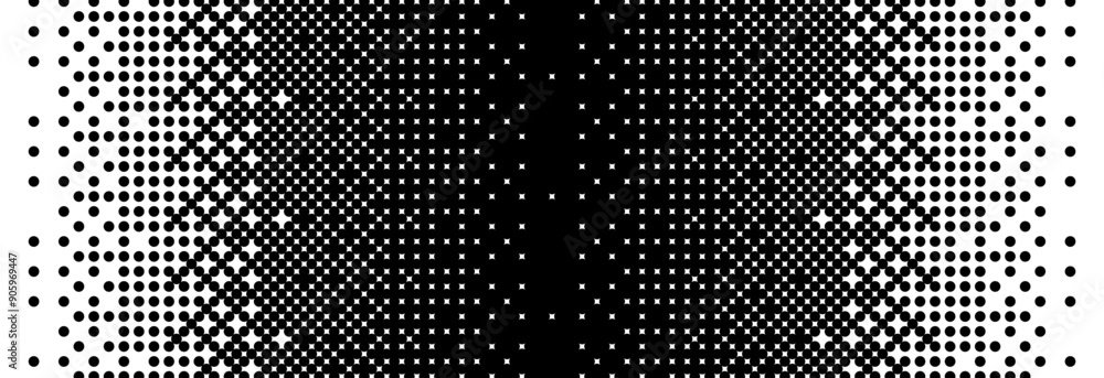 Fading bitmap gradient texture. Black and white dither pattern ...