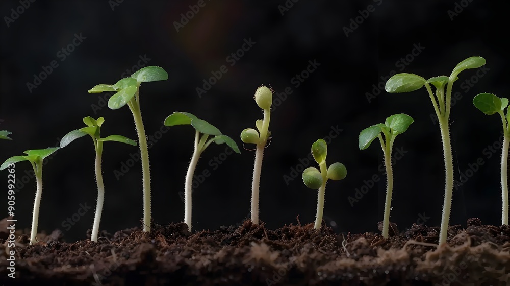 Time Lapse Growth of a Thriving Plant from Seedling to Mature Botanical ...