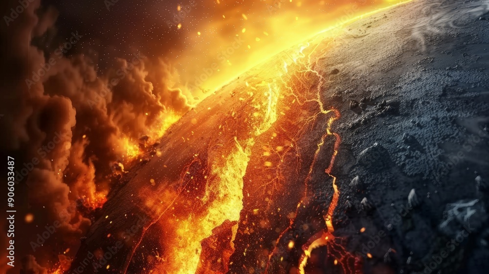 The Earth's crust is divided into tectonic plates that move and ...